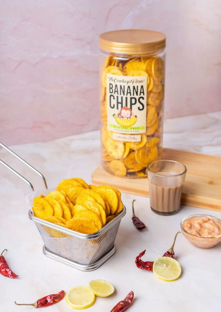 Lemon Chilly Banana Chips (400g) – The Cowboys Farm